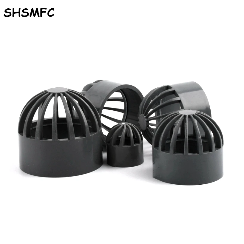 1-3pcs 20-110mm Grey PVC Breathable Cap Aquarium Tank Permeable Screen ...