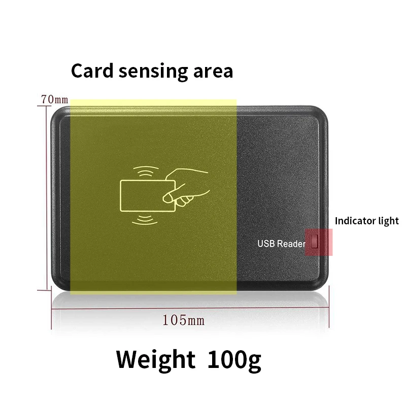 125 KHz RFID ID EM Card Reader Writer Copier with 5 EM4305 Key Tag + 1 ...