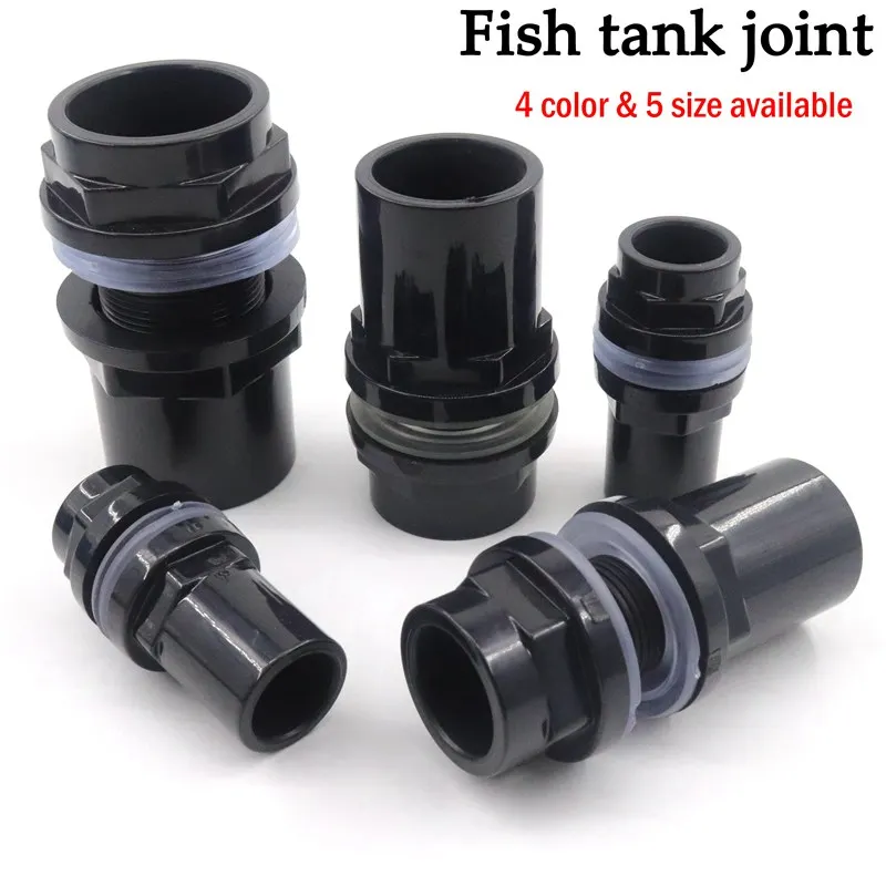 I.D 20~50mm fish tank joint pvc pipe fittings Connector Aquarium Drain ...