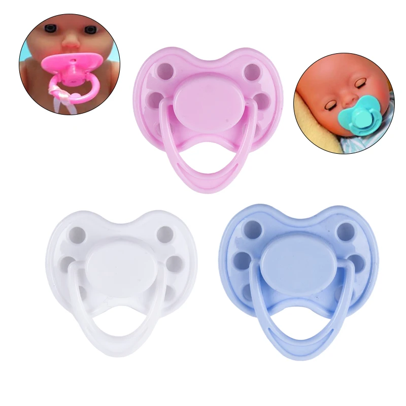 1pc Magnet Pacifiers For Reborn Dolls Pacifiers Nipples Pink Blue White ...