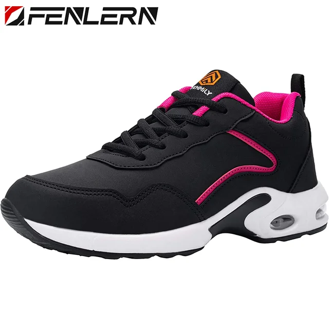 FENLERN Air Cushion Women Work Safety Shoes Men Slip On lightweight ...