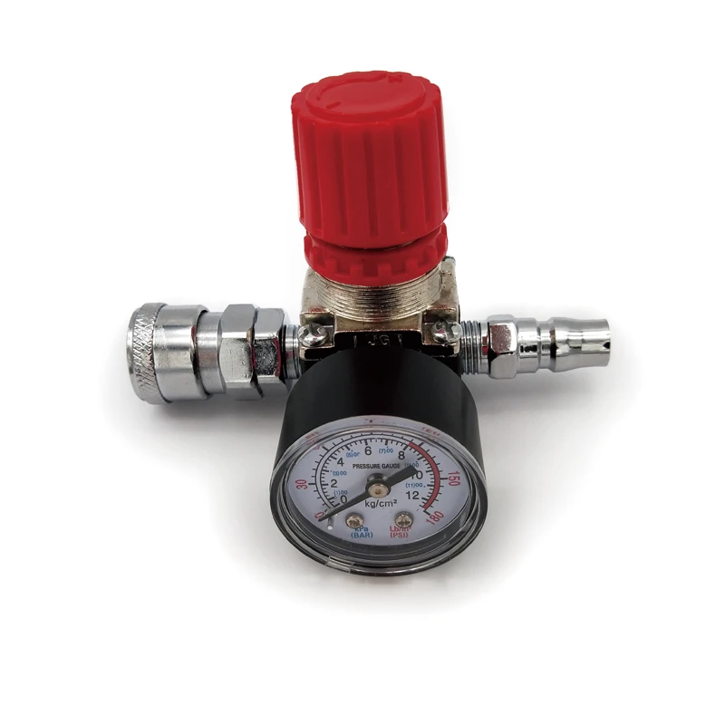 1pc 180psi 12 Bar Pressure Regulator Switch Control Valve With Gauges 1 ...