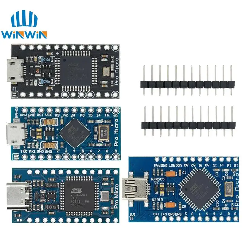 Mini/tipo c/micro usb pro módulo micro atmega32u4 5v/16mhz com ...