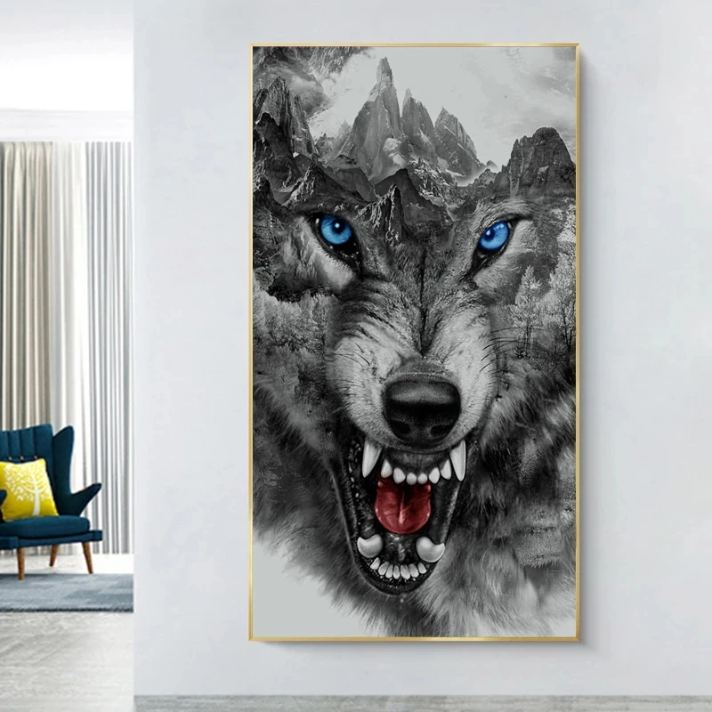 Wolf Painting Abstract
