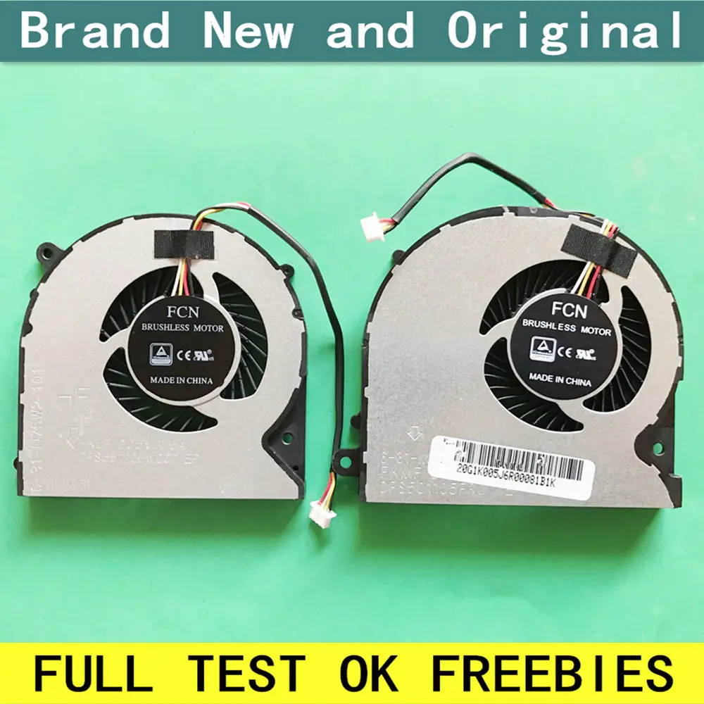 New Laptop Cpu Gpu Cooling Fan Cooler Notebook Pc For Hasee T6-x5 Z7m ...