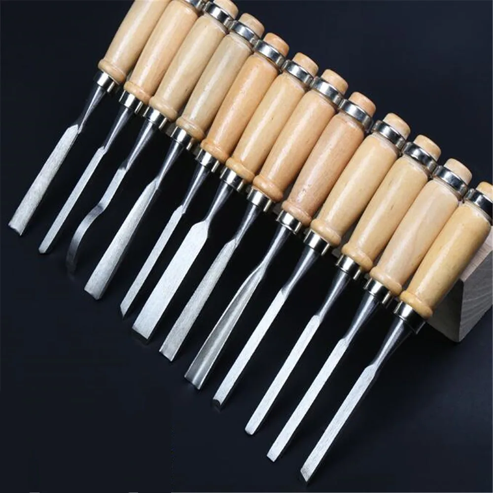 Herramientas de carpintería, cincel de madera hecho a mano, cuchillo de ...