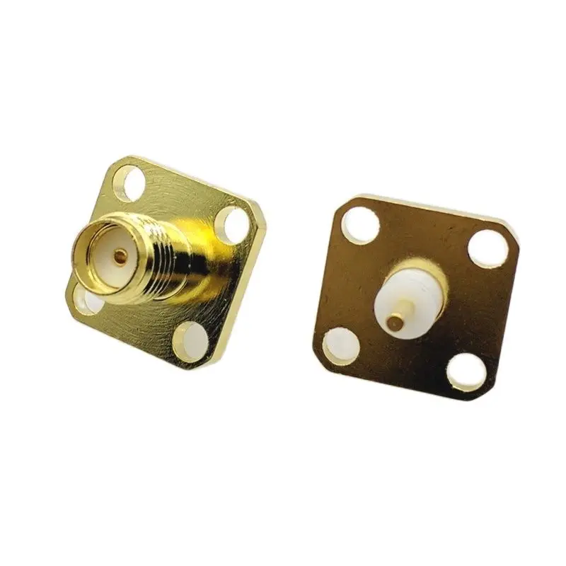 Sma Connector Rf Sma Female Chassis Panel Mount 4-hole Rf Connectors 12 ...