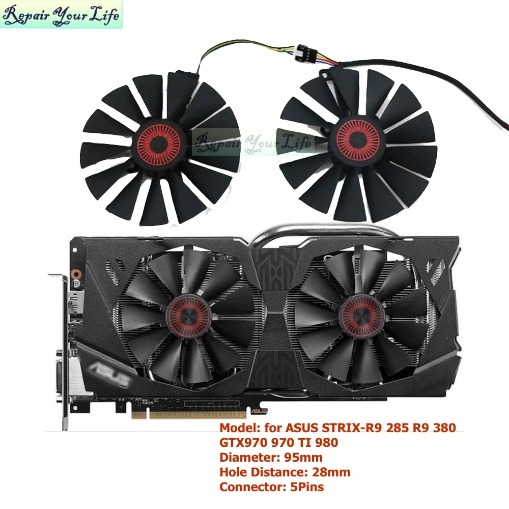 95mm-VGA-GPU-Fans-Graphics-Card-Cooling-Fan-Cooler-for-ASUS-GTX970-970 ...