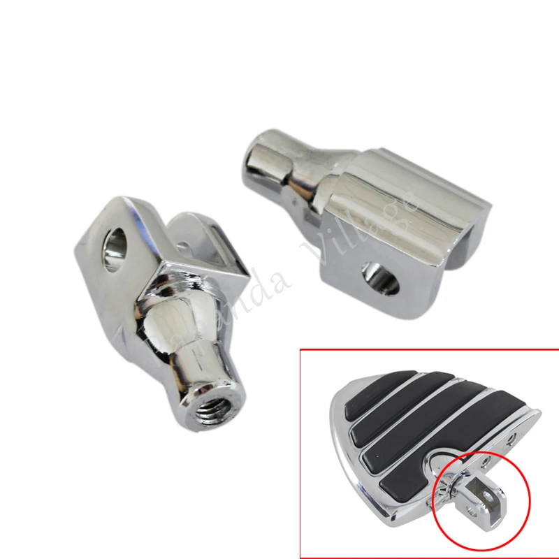 Motorcycle-Chrome-Aluminum-Foot-Pegs-Adapter-for-Honda-GL1800-Suzuki ...
