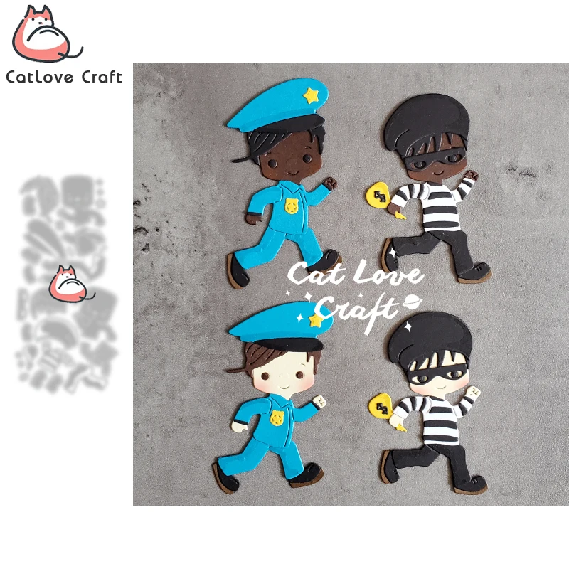 The police catch the thief Metal Cutting Dies Scrapbooking Stencil Die ...
