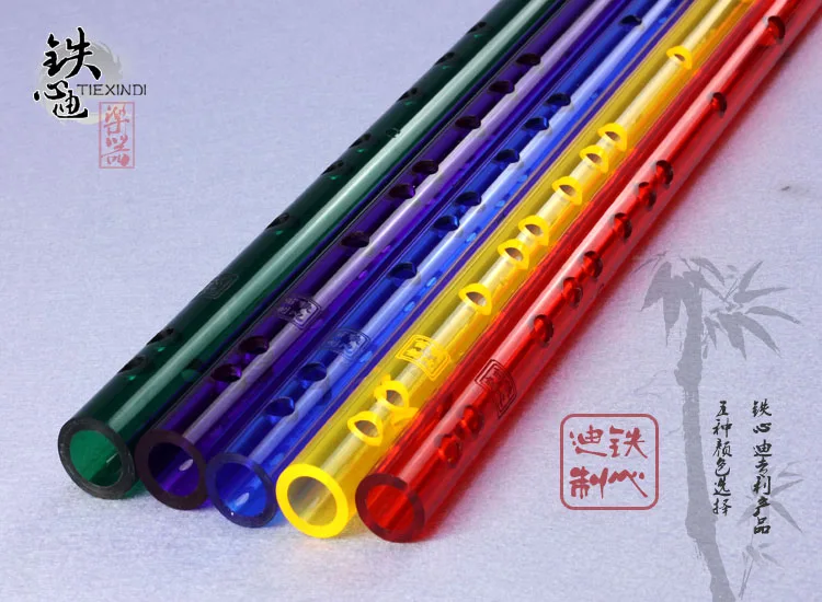 Chinese Crystal Flute Transverse Flauta Key C D E FG Organic Glass Dizi ...