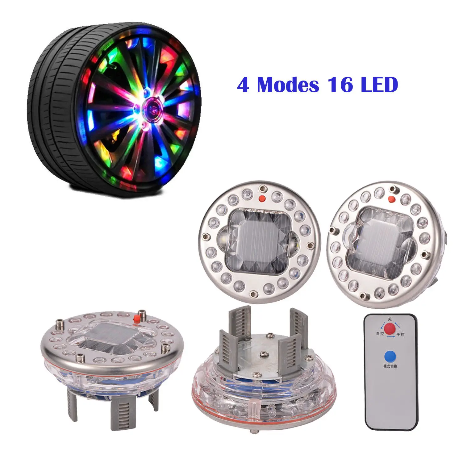 Car-Accessories-LED-RGB-Auto-Solar-Energy-Flash-Wheel-Tire-Rim-Light ...