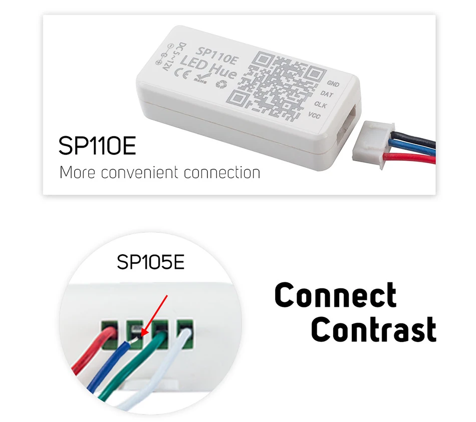 SP110E SP501E RGB LED Pixel Controller For WS2811 WS2812B SK6812 Strip ...