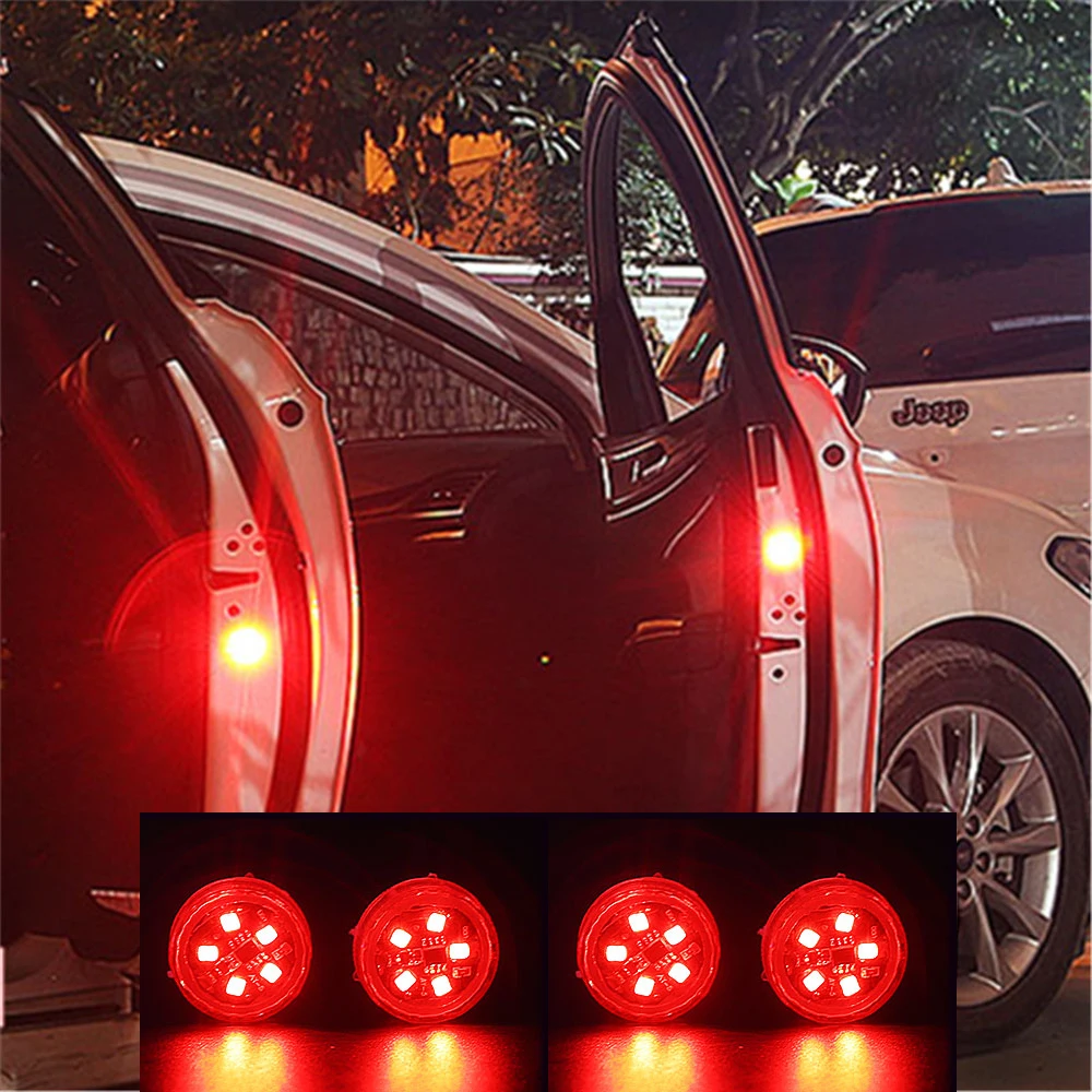 4pcs Magnetic Wireless Led Car Door Opening Warning Lights Side Door ...