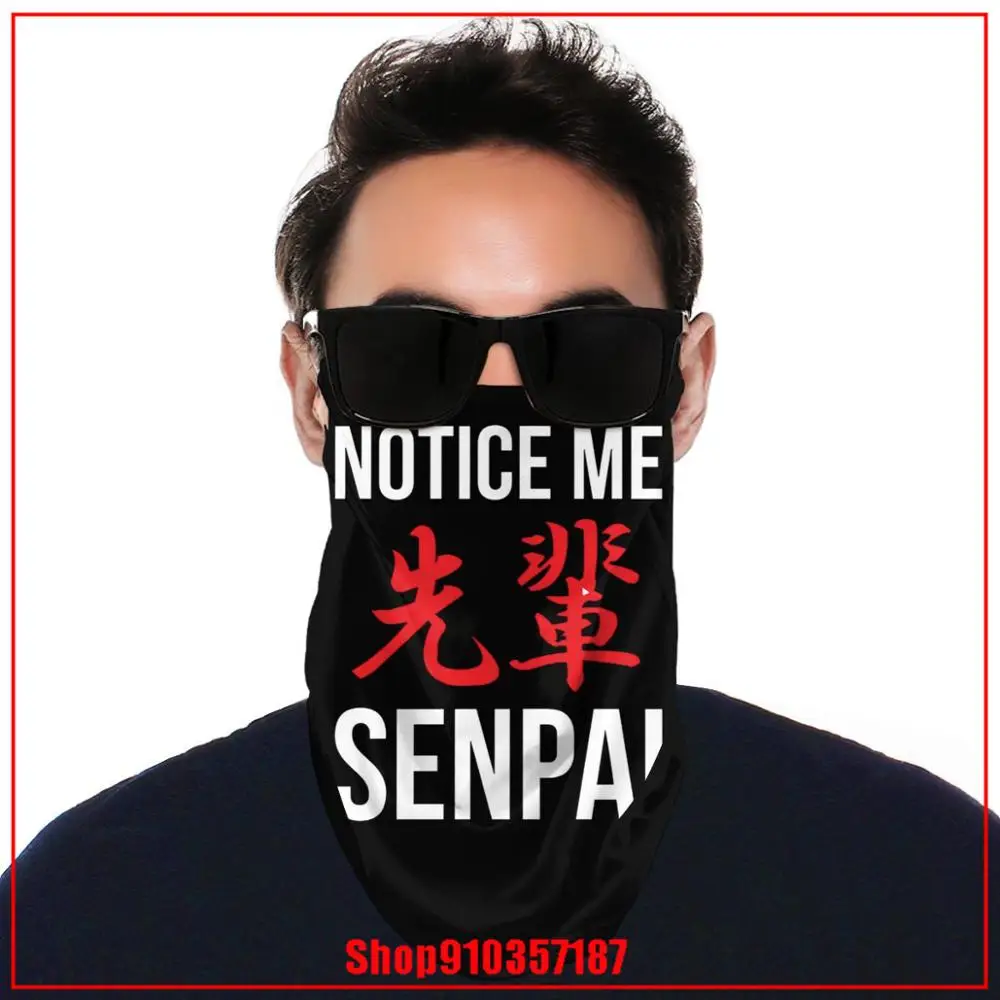 3D Seamless Bandana Neck Gaiter Mask Headband Skull Bandana Notice Me ...