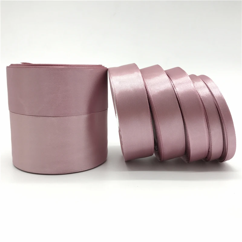 25yards/roll (6mm-50mm) Pale Mauve Silk Satin Ribbon Polyester Ribbon ...