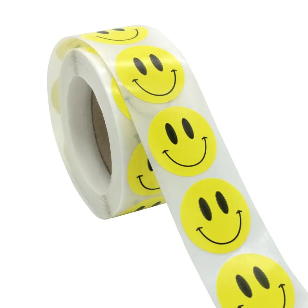 Smiley Face Sticker for Kids Reward Sticker Yellow Dots Labels ...