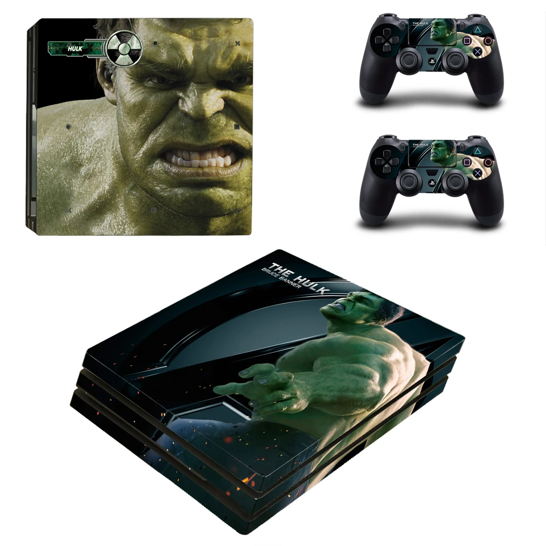 Hulk Skin Sticker for PS4 Pro Console and Controllers Vinyl Decal Cover ...