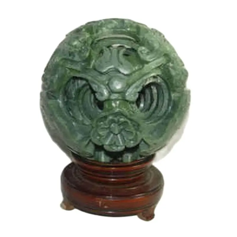 China's Pure Natural Green Jade Carvingfine Jade Ball Home Accessories ...