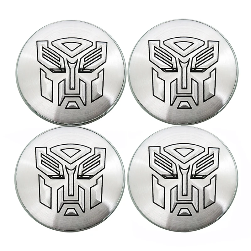 4Pcs 60mm Transformers Autobot Car Wheel Center Hub Cap Badge Sticker ...