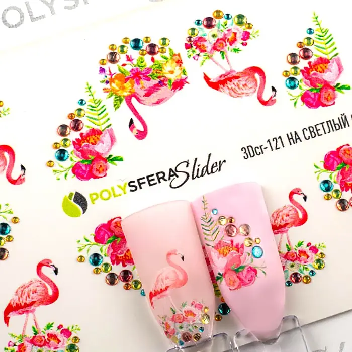 Sliders nail 3dcr 121 rhinestone sliders, summer design, rhinestone ...