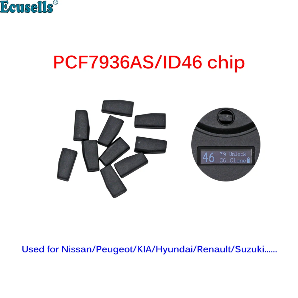 Alta qualidade aftermarket pcf7936aa pcf7936as id46 chave do carro ...