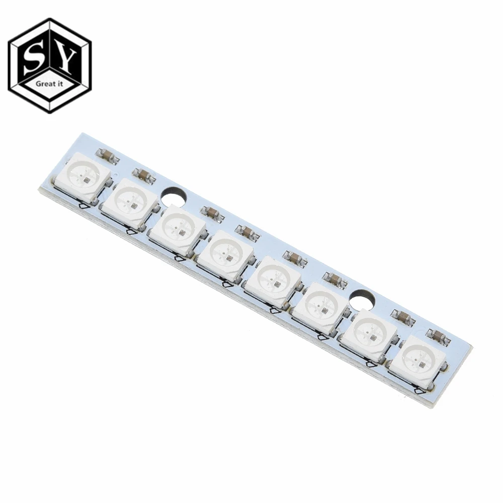 1PCS-Stick-8-channel-WS2812-5050-RGB-LED-lights-built-in-full-color ...