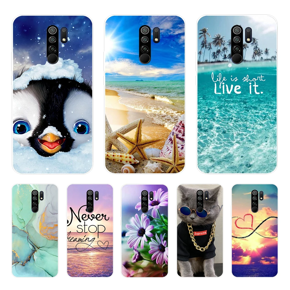 Silicone Case For Xiaomi Redmi 9 Case Soft Tpu Fundas Phone Case For ...
