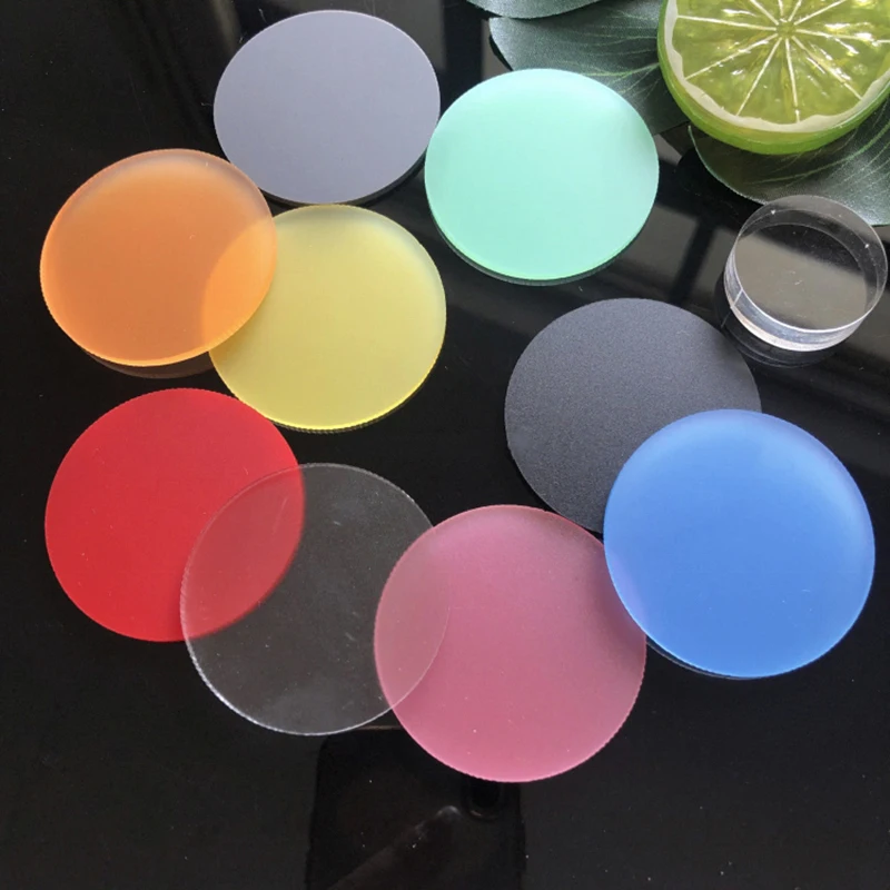 Color Frosted Acrylic Translucent Plate Round Matte Translucent Model ...