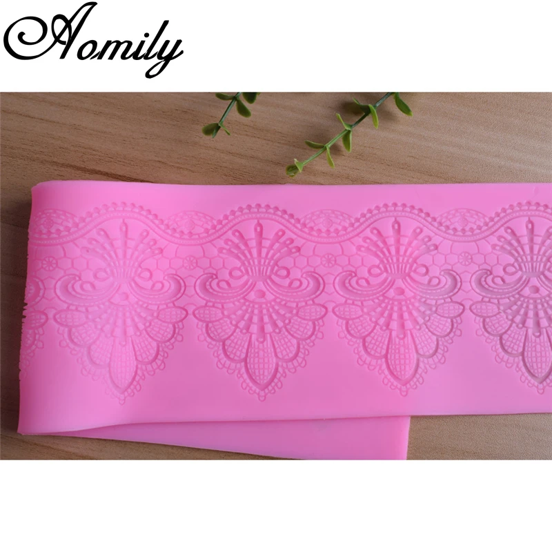 Amoliy 39.8cm European style pattern Cake Mat Fondant Cake Border ...