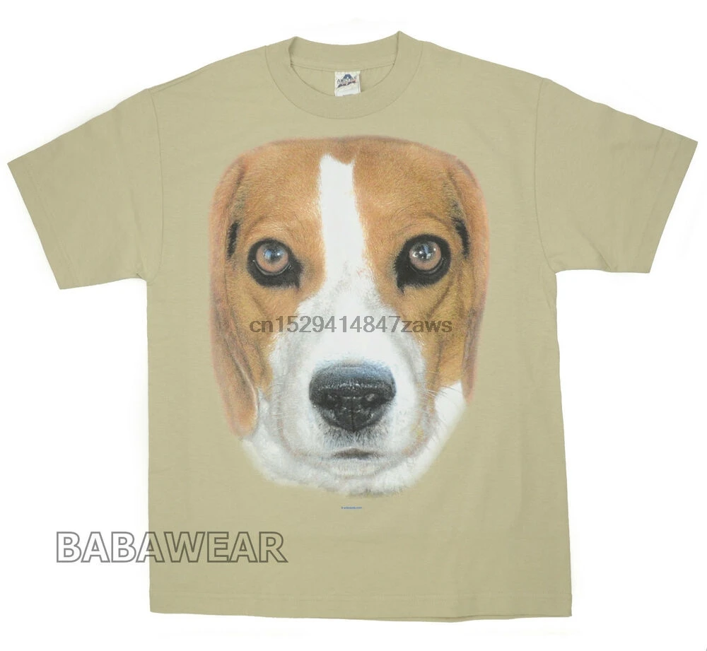 Beagle Dog T-shirt Beige Color Animal Print Baba - Tailor-made T-shirts ...