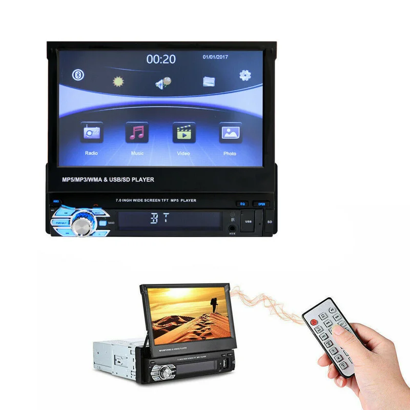 7-Inches-1Din-Car-Tuning-Radio-Head-Unit-Stereo-Audio-Flip-Out-Touch ...