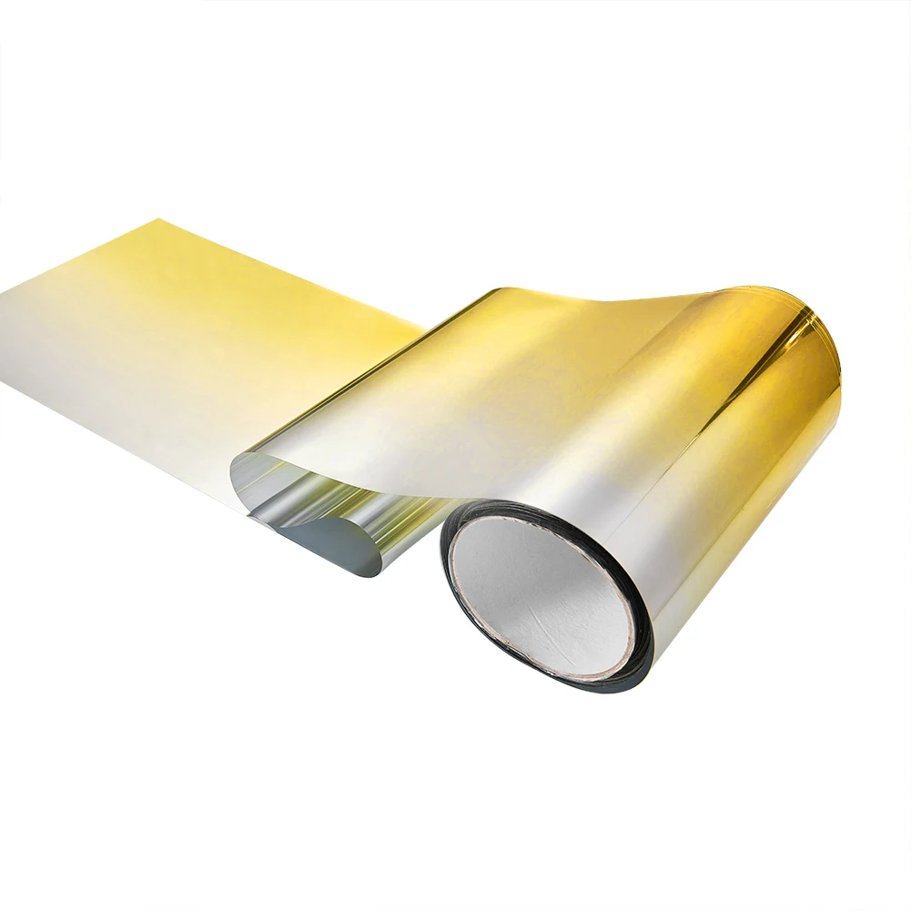 AUMOHALL Car Top Front Window Solar Protection Foil Gradient Golden Top ...