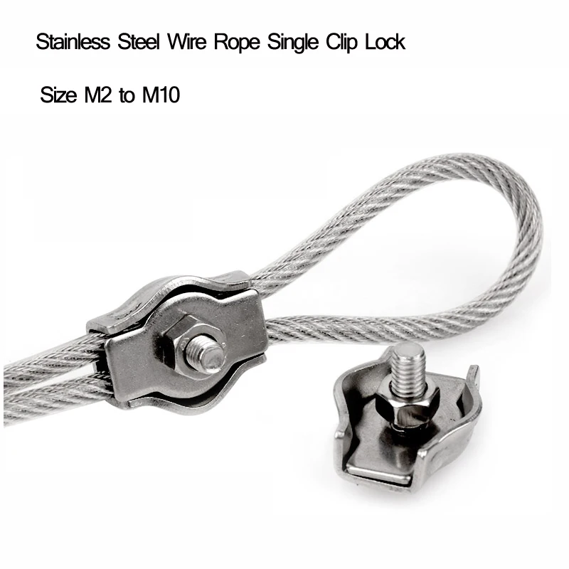304# Stainless Steel Wire Rope Single Clip Chuck Lock,Cable Clamp ...