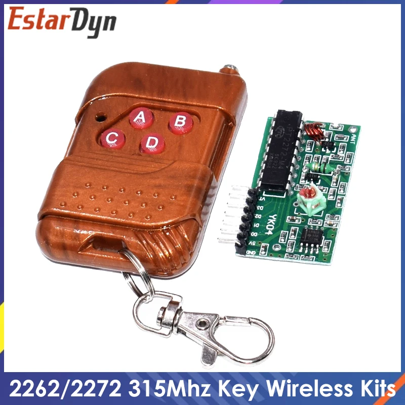 2262-2272-4-Channel-315Mhz-Key-Wireless-Remote-Control-Kits-Receiver ...