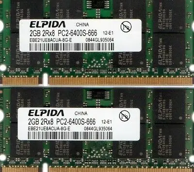 Acer Aspire memoria RAM DDR2 para portátil/Notebook, Kit de 4GB (2x2GB ...