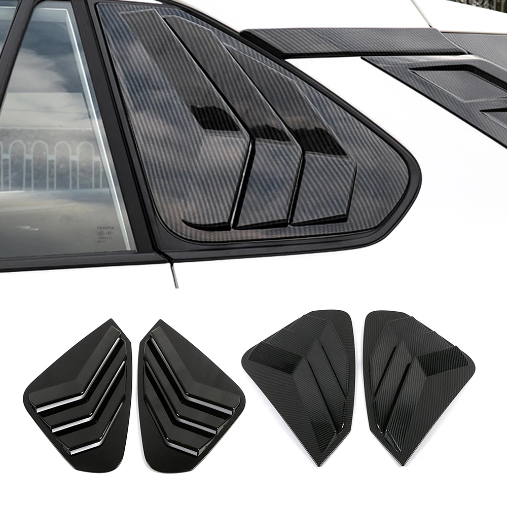 For Toyota Rav 4 Rav4 2019-2021 Carbon Fiber Color Rear Triangle Window ...
