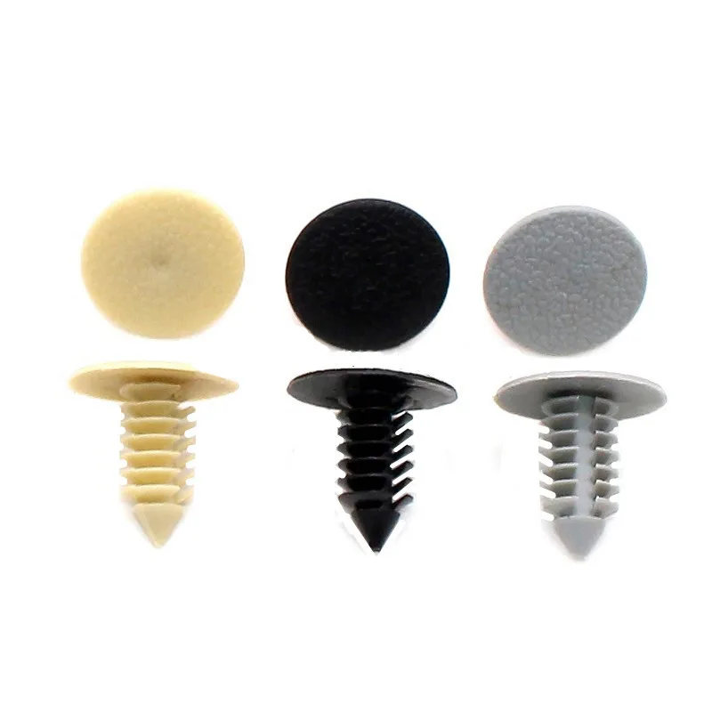 Auto-Vehicle-Universal-Gray-Beige-Plastic-Door-Bumper-Push-Rivets-Clip ...