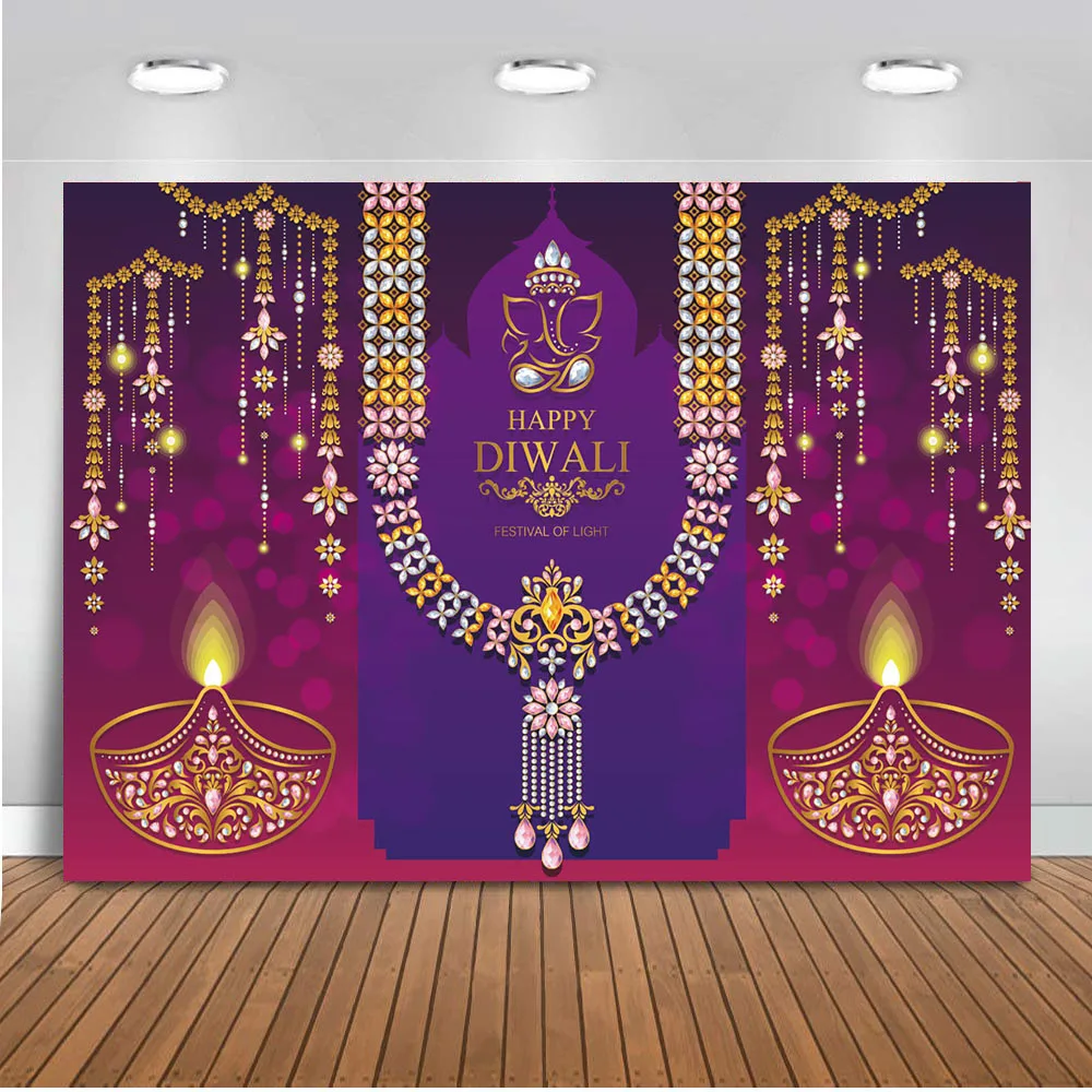 Diwali Diya Backdrop For Photography Indian Mythology Candles ...