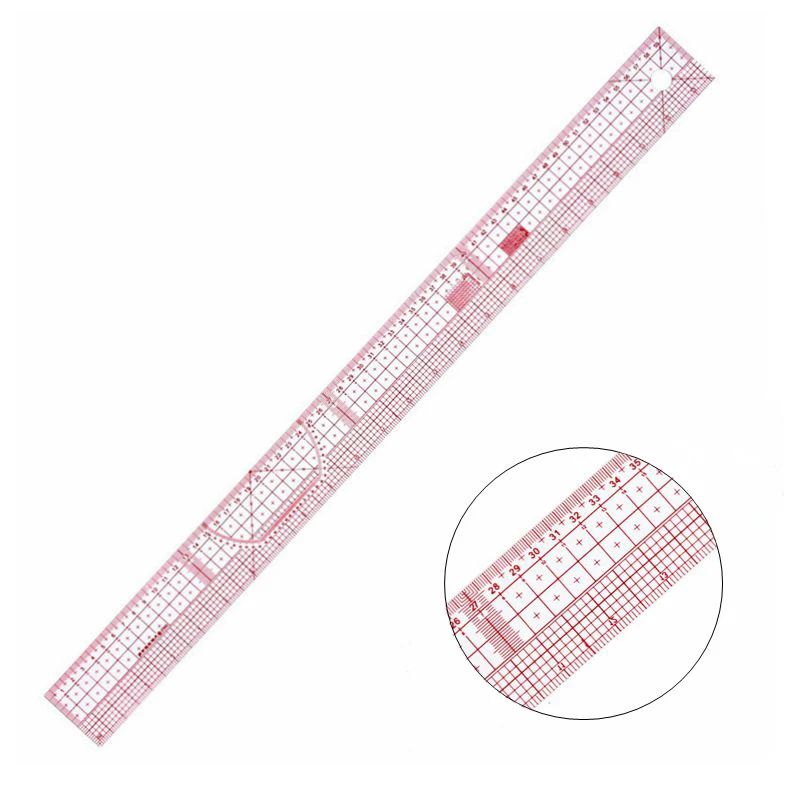 60cm Double Side Metric Straight Ruler Sewing Tailor DIY Measuring ...