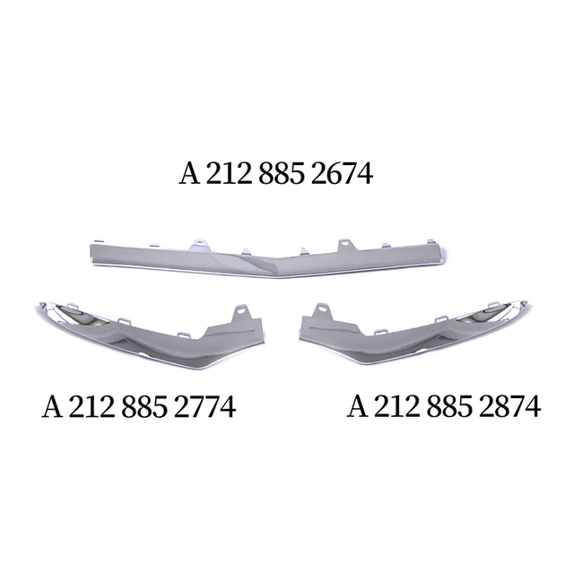 Front Bumper Lip Spoiler Chrome Plating Trim For Mercedes Ben E Class ...