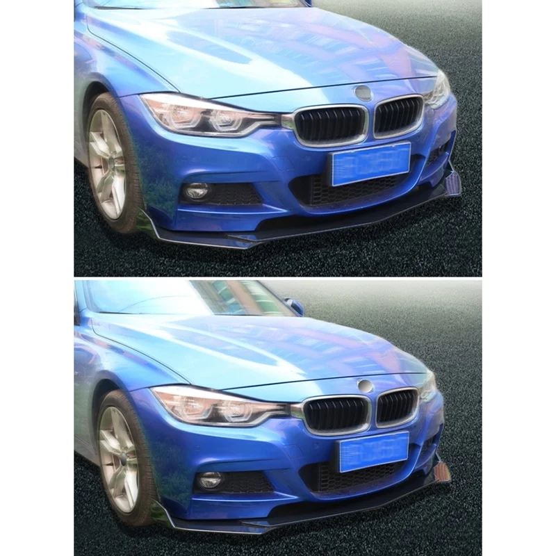 Universal Front Bumper Lip Under Panel Bumper Shovel Lip Spoiler Carbon ...