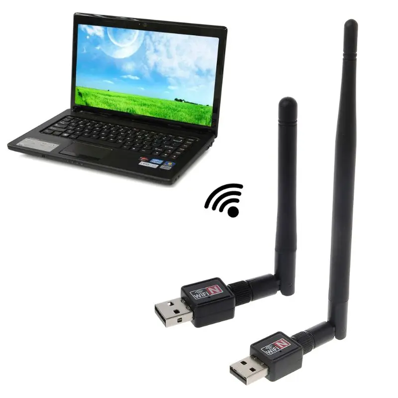 Wifi Adapter 150Mbps Antenna Card PC Wi fi Receiver Wireless Wifi ...