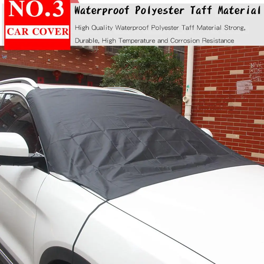 Universal Car Windshield Snow Cover& Sun Shade Protection Cover Visor ...