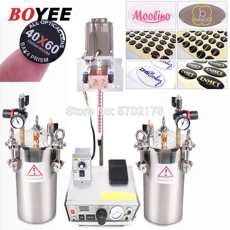 BY 118AB 4:1 Clear Epoxy Dome Sticker making machine Two component ...