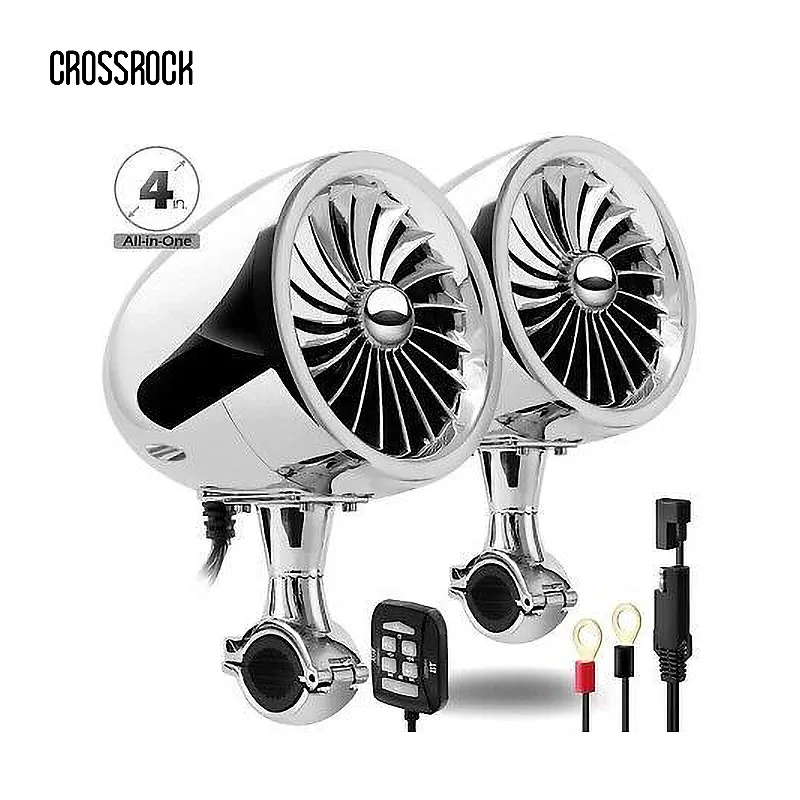 4" Bluetooth 4.1 Motorcycle Speakers Motorbike Active Speakers ATV ...