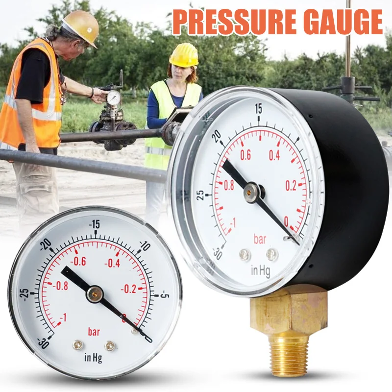 Hot Mini Air Vacuum Pressures Gauge Double Scale 50mm Pressures Meter ...