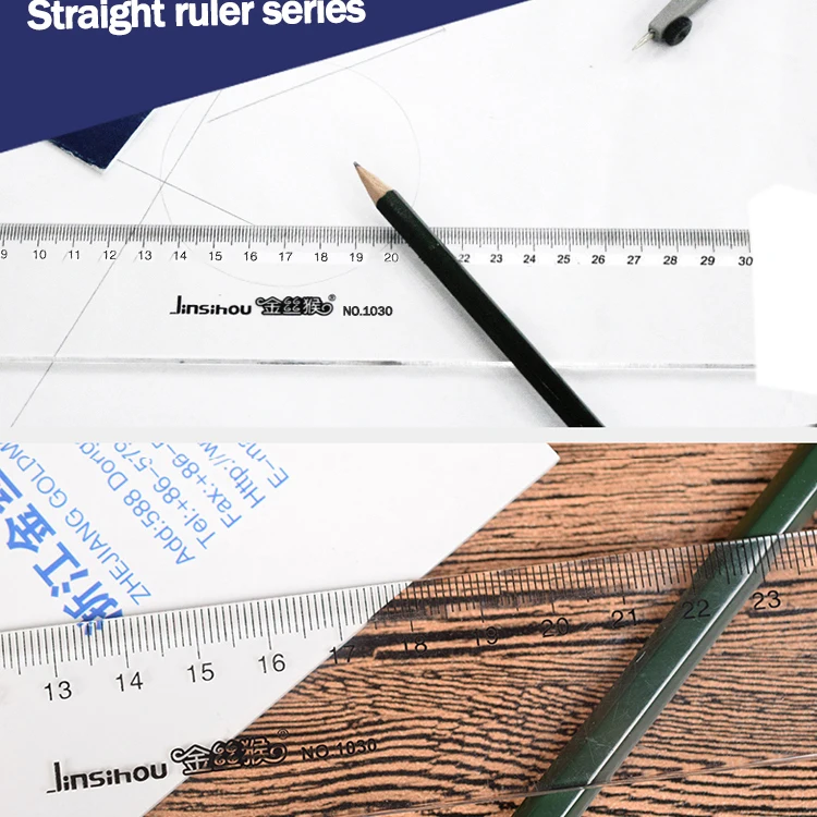 Regle - equerre,Jindsihou-Cokai-Deli règle carrée transparente en ...