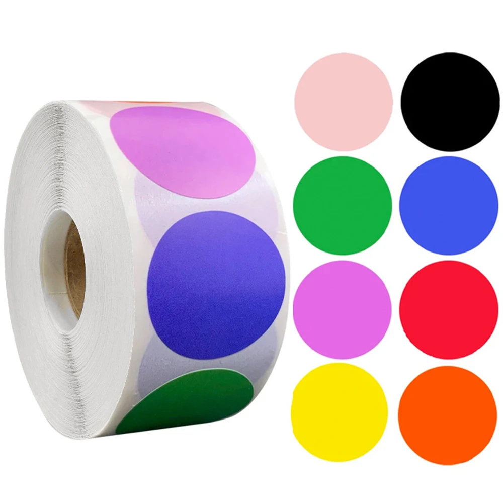 100-500pcs-Chroma-Labels-Stickers-Color-Code-Dot-Labels-Stickers-1-Inch ...