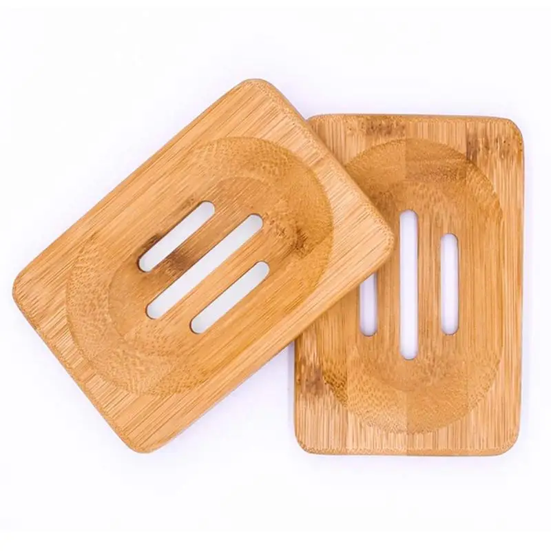 Natürliche Holz Bambus Seife Dish Holz Seife Tray Halter Lagerung Seife ...